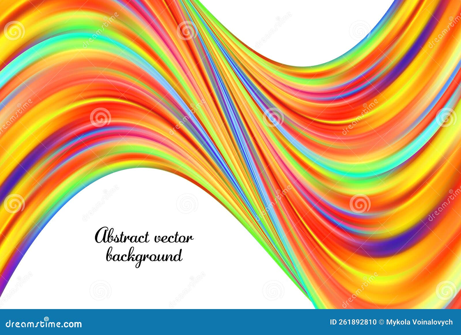 Color Line Design, Wavy Horizontal Wave on White Background Stock Photo ...
