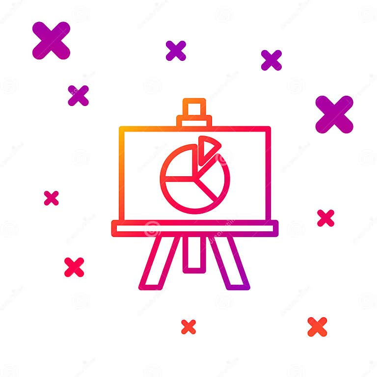 Color Line XYZ Coordinate System Icon Isolated on White Background. XYZ ...