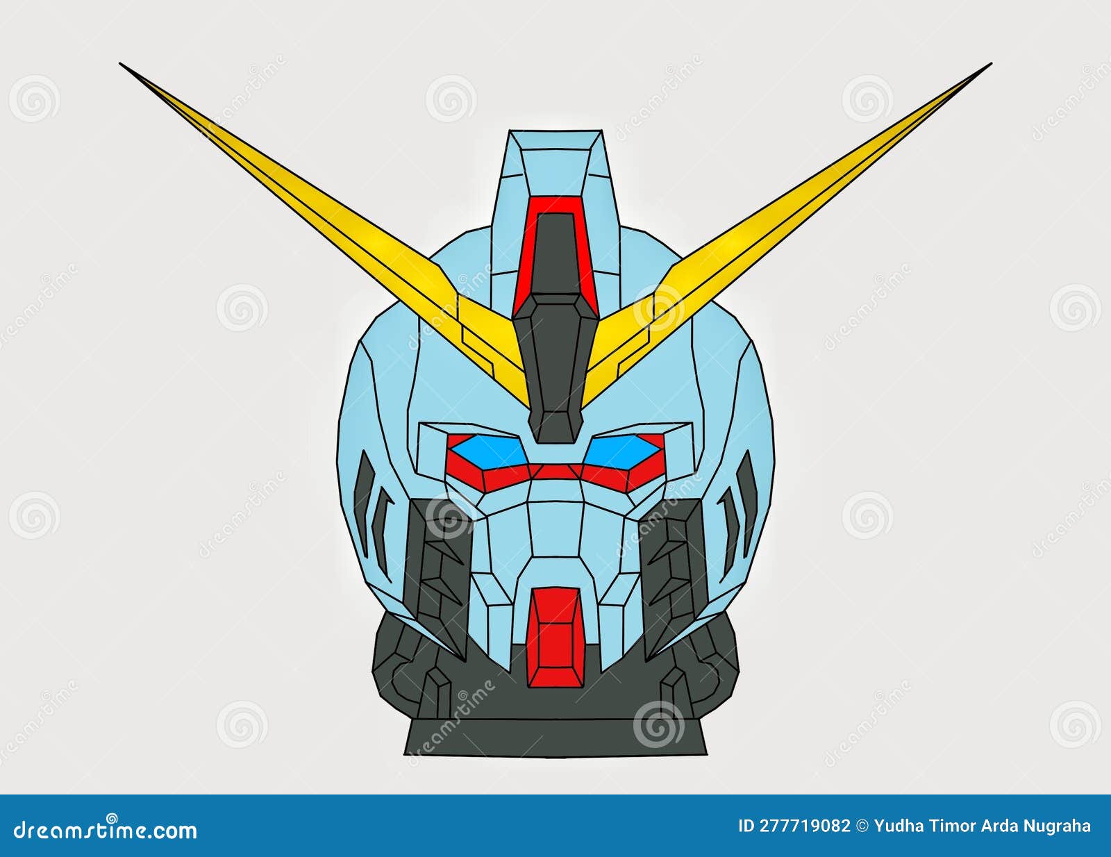 Gundam Head Transformer Robot Warrior Head Masker Cyberpunk Background ...