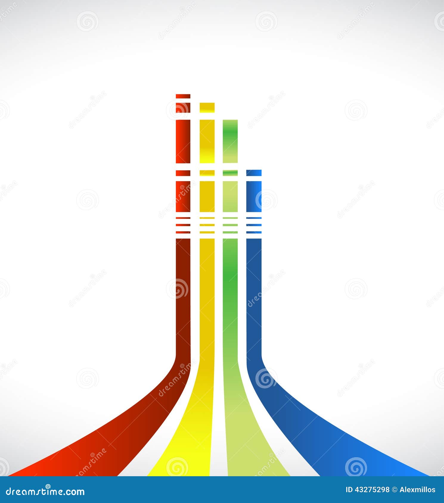 Color Lines Illustration Design Stock Illustration - Illustration of ...