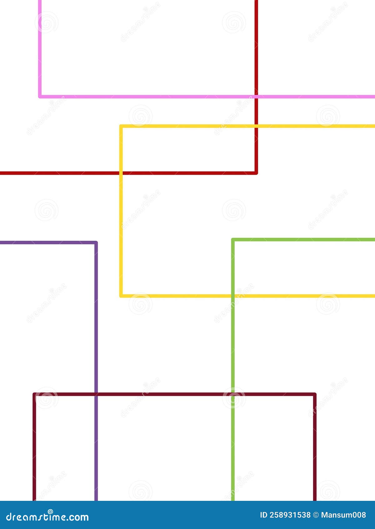 Color Lines on White Background Stock Illustration - Illustration of ...