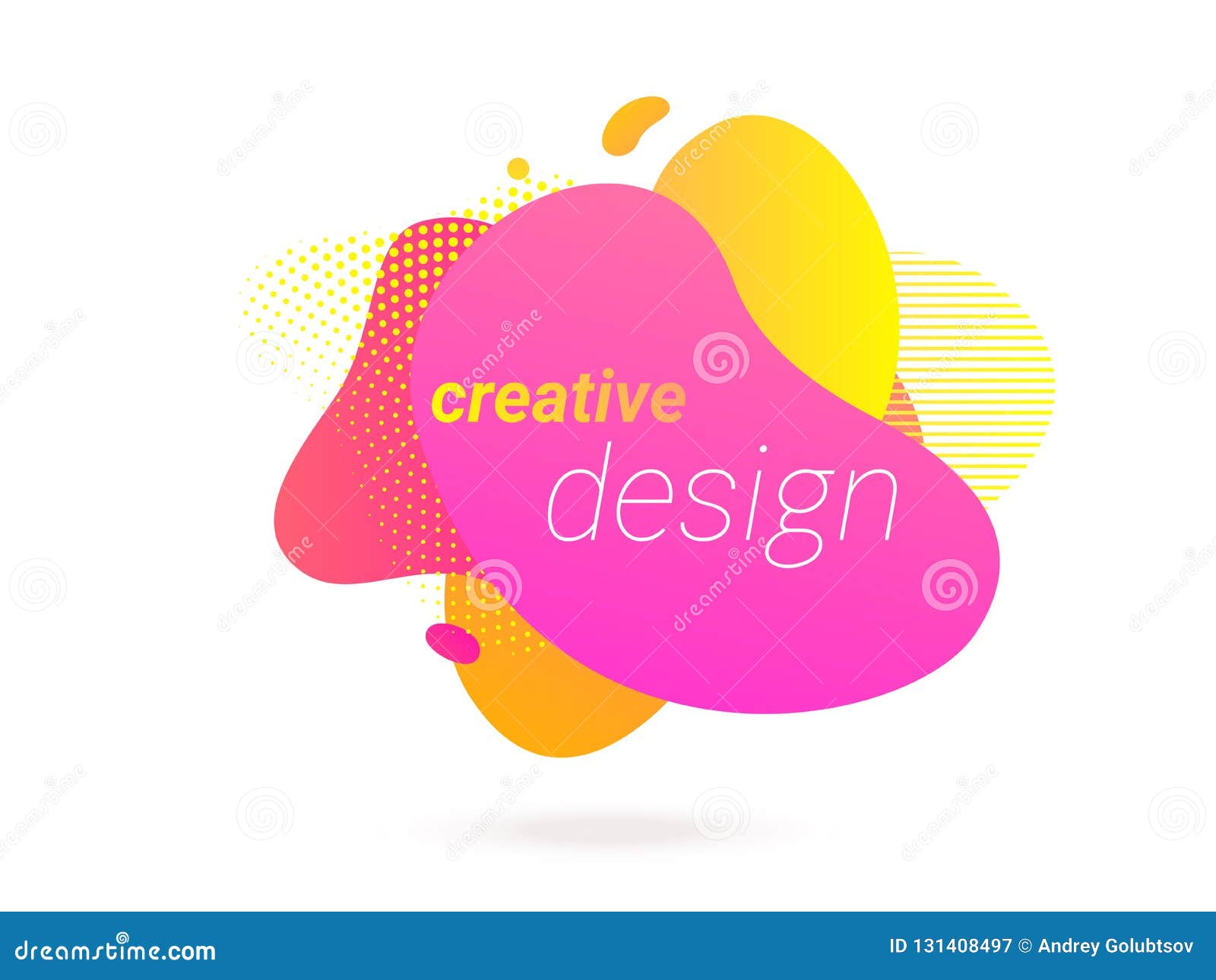 Color Liquid Gradient, Abstract Fluid Color Splash Shape Design. Vector ...