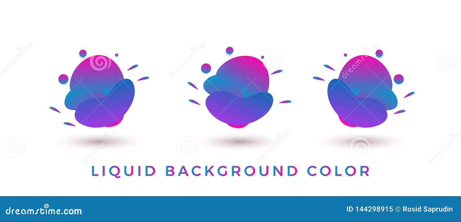 COLOR Liquid Shape, Modern Abstract Banner Set. Geometric Flat with ...