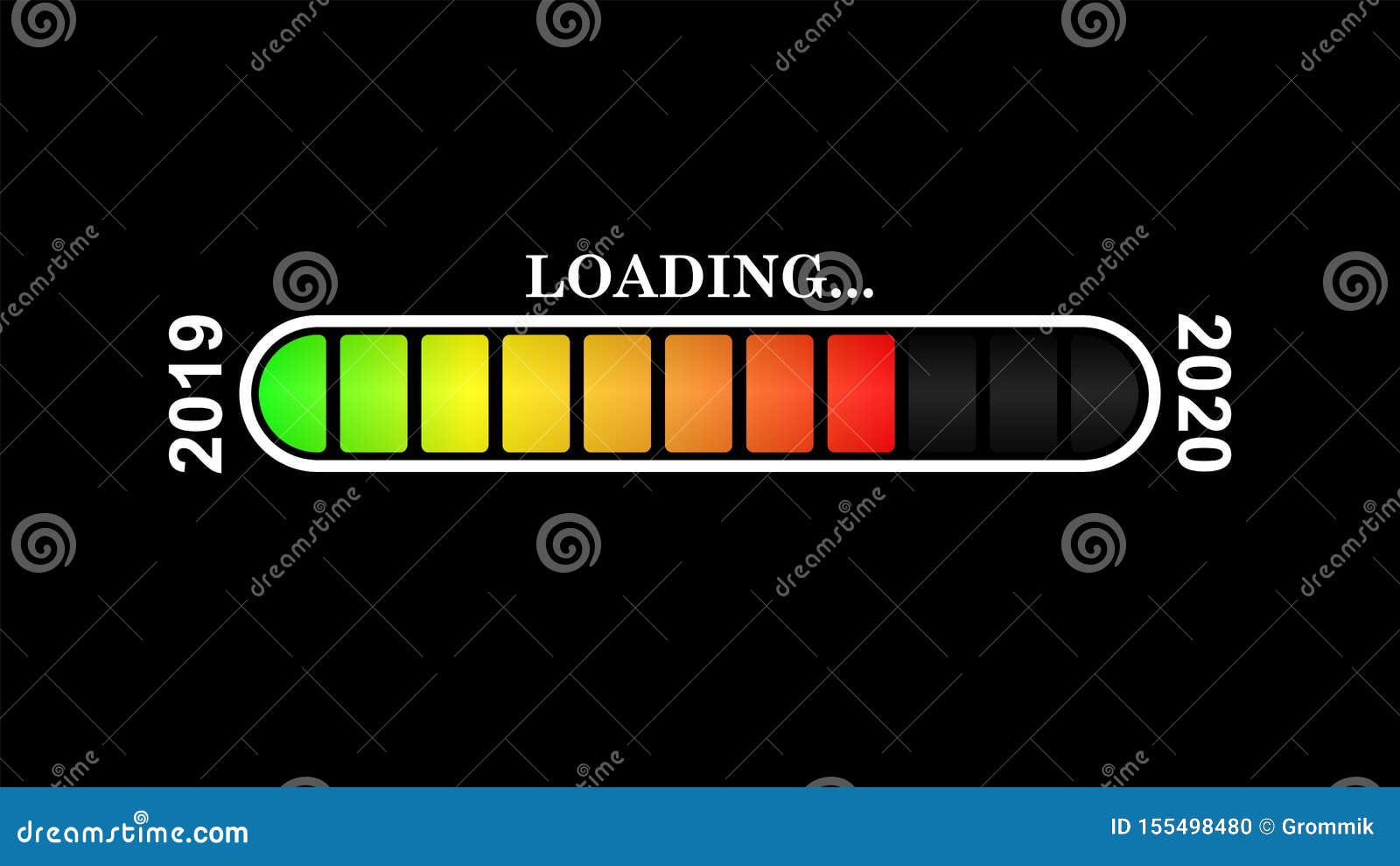 Color Loading Scale of the New 2020 Stock Vector - Illustration of ...