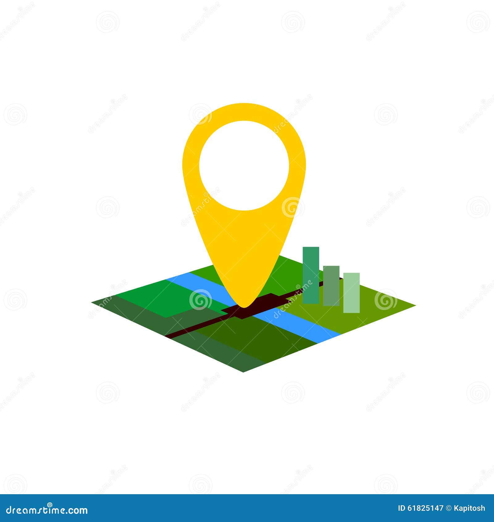 3D Color Location Symbols Set Isolated On Transparent Background ...