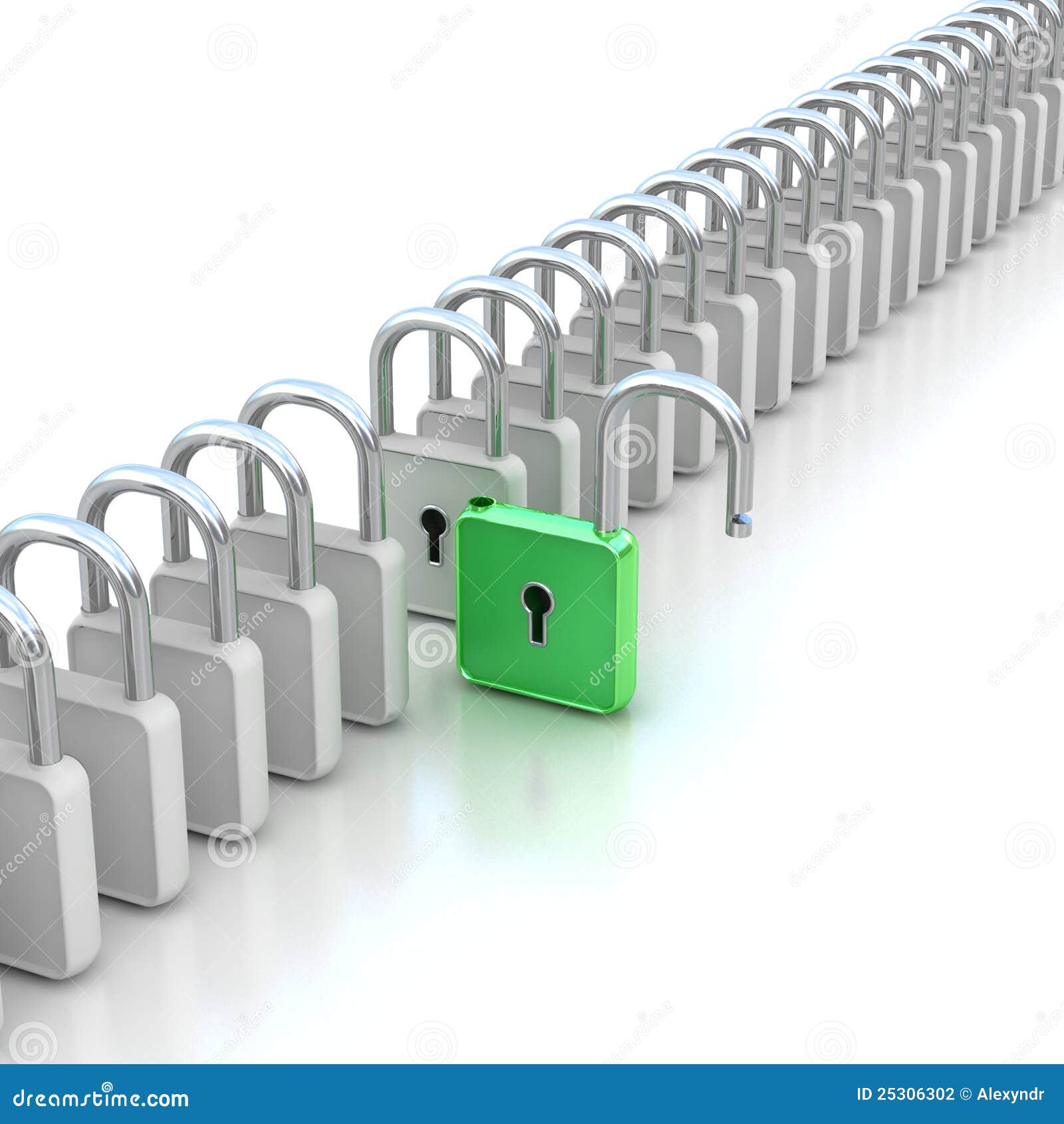 Color Lock 3d Render Illustration Stock Illustration - Illustration of ...