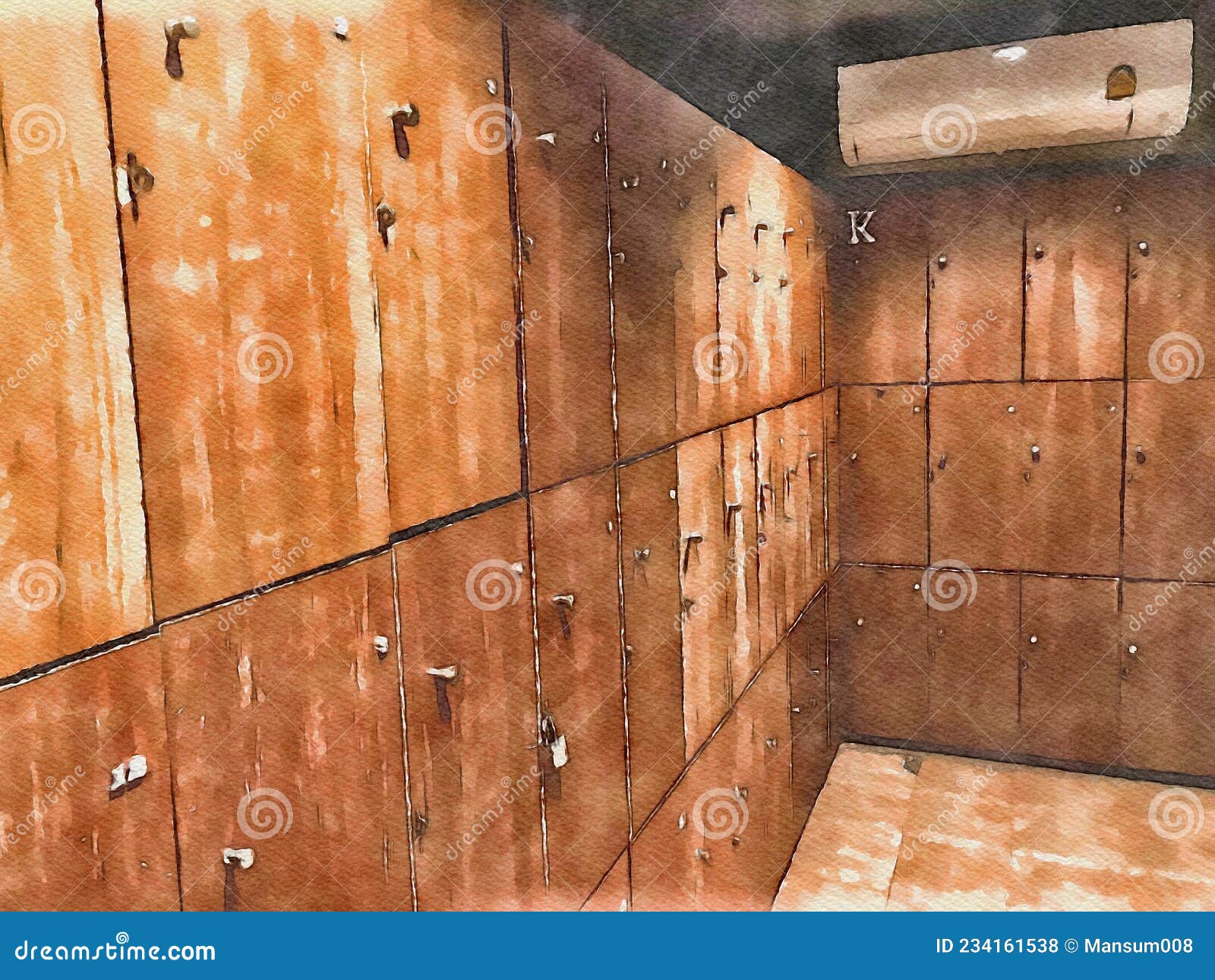 Color of locker room stock illustration. Illustration of background ...