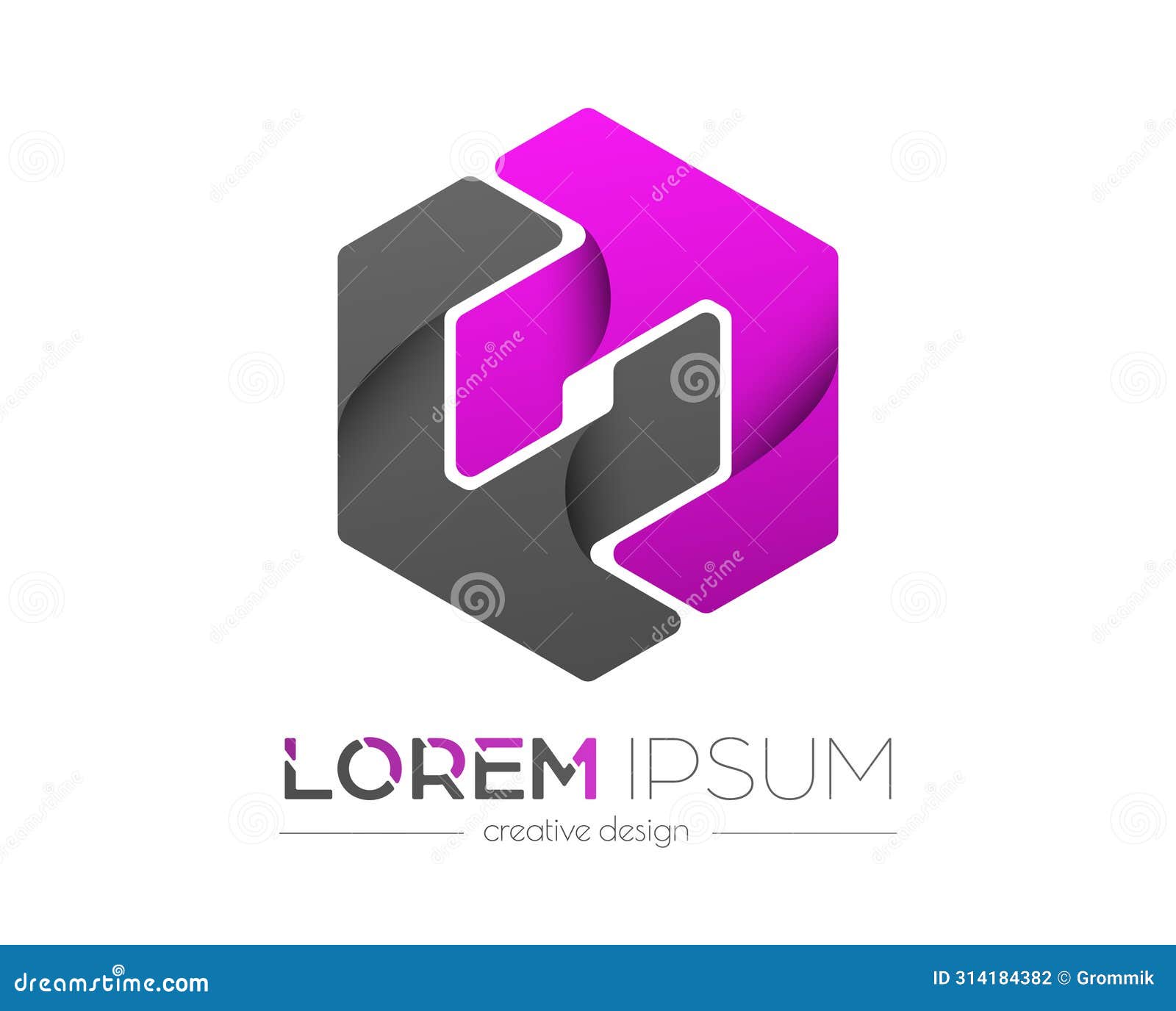 Color Logo. the Composition of the Hexagon Stock Vector - Illustration ...