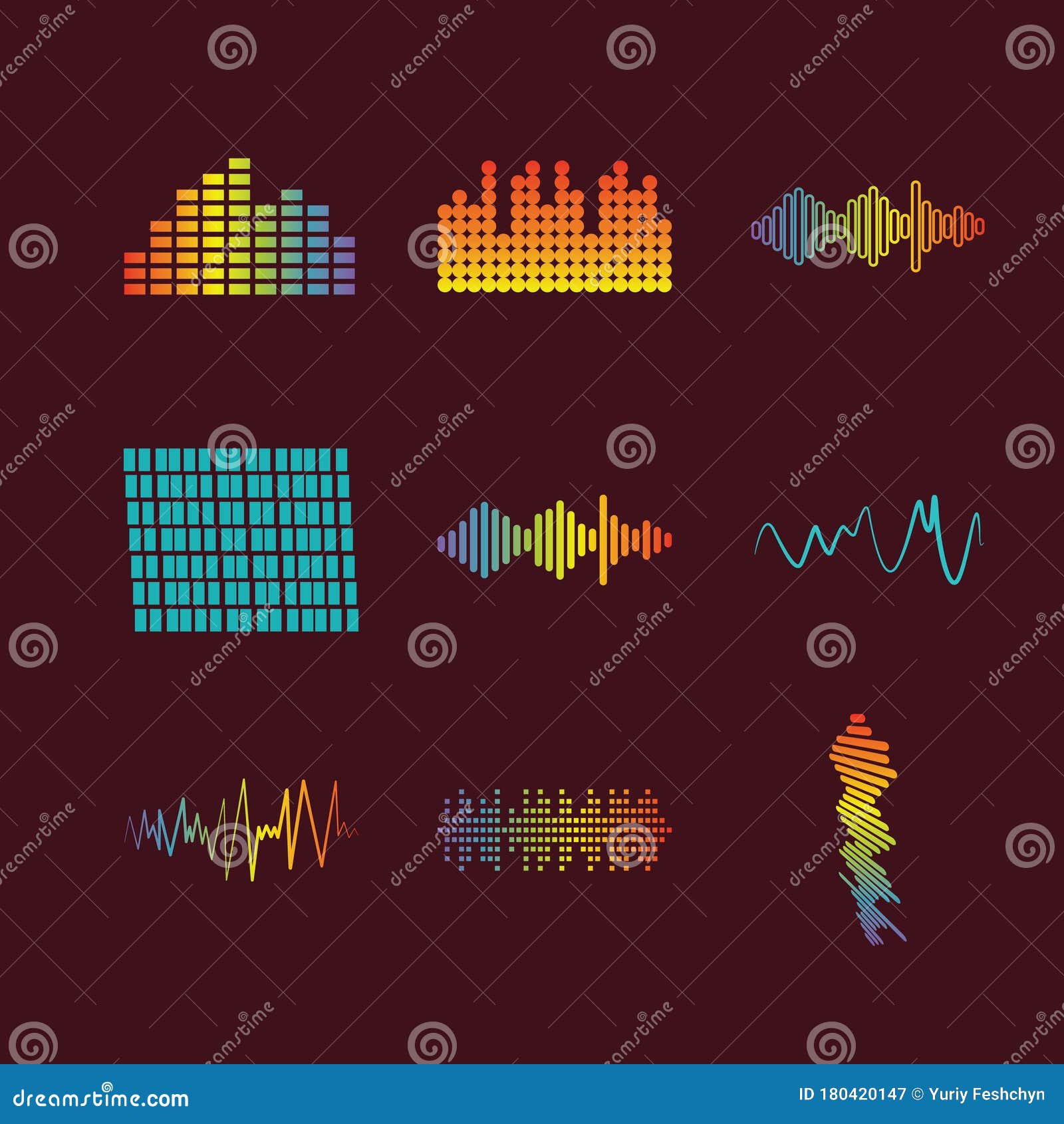 Color logo equalizer stock illustration. Illustration of song - 180420147