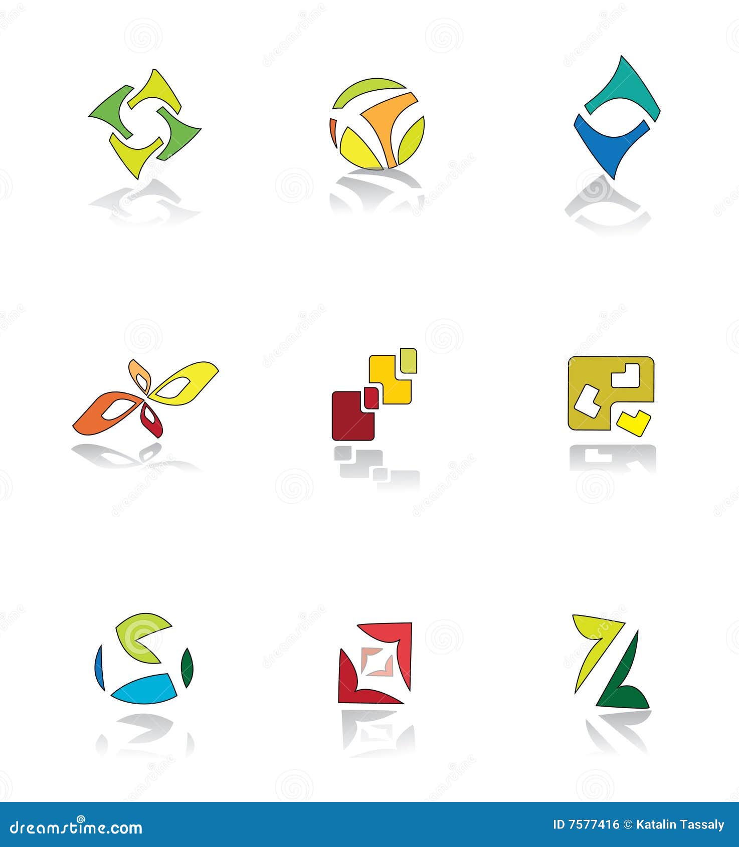 Color logos stock illustration. Illustration of advertising - 7577416