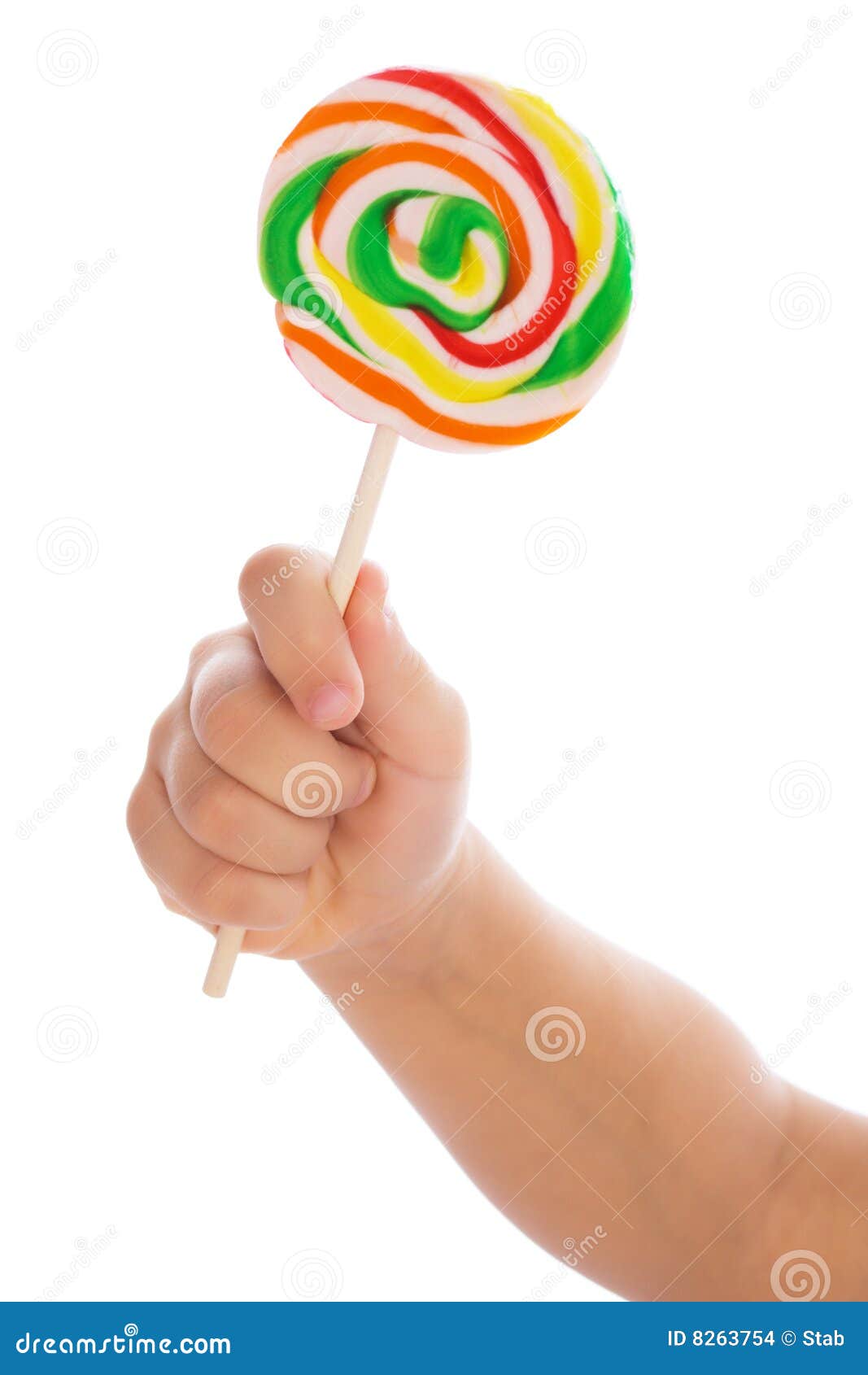 Hand of Child with Lollipop Stock Photo - Image of closeup ...