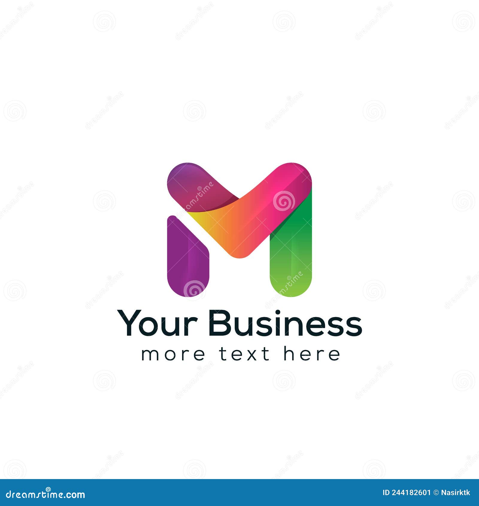 Color M Logo Design stock vector. Illustration of design - 244182601