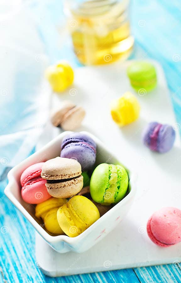 Color macaroons stock photo. Image of green, lemon, confectionery ...