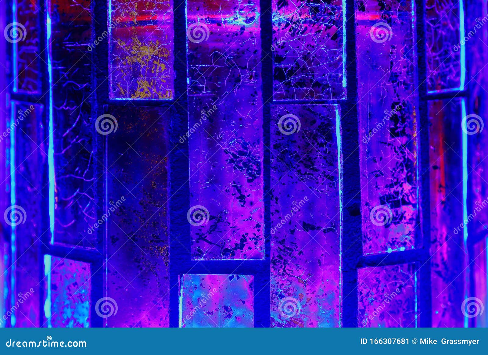 Illuminated Bricks of Blue stock image. Image of macro - 166307681