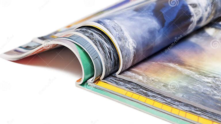 Color magazines on white stock photo. Image of info, articles - 32984512