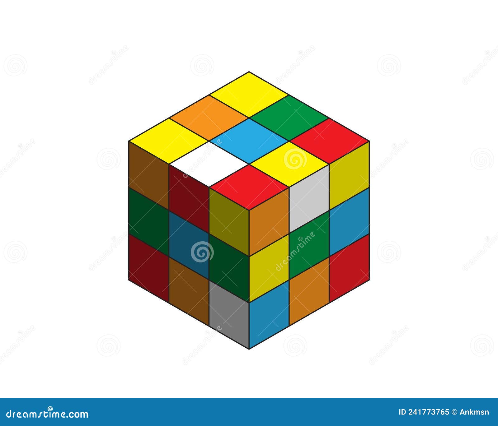 Magic 3D Cube In Rainbow Colors Royalty-Free Stock Image ...