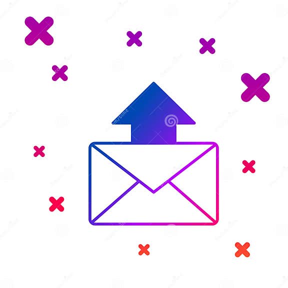 Color Mail and E-mail Icon Isolated on White Background. Envelope ...