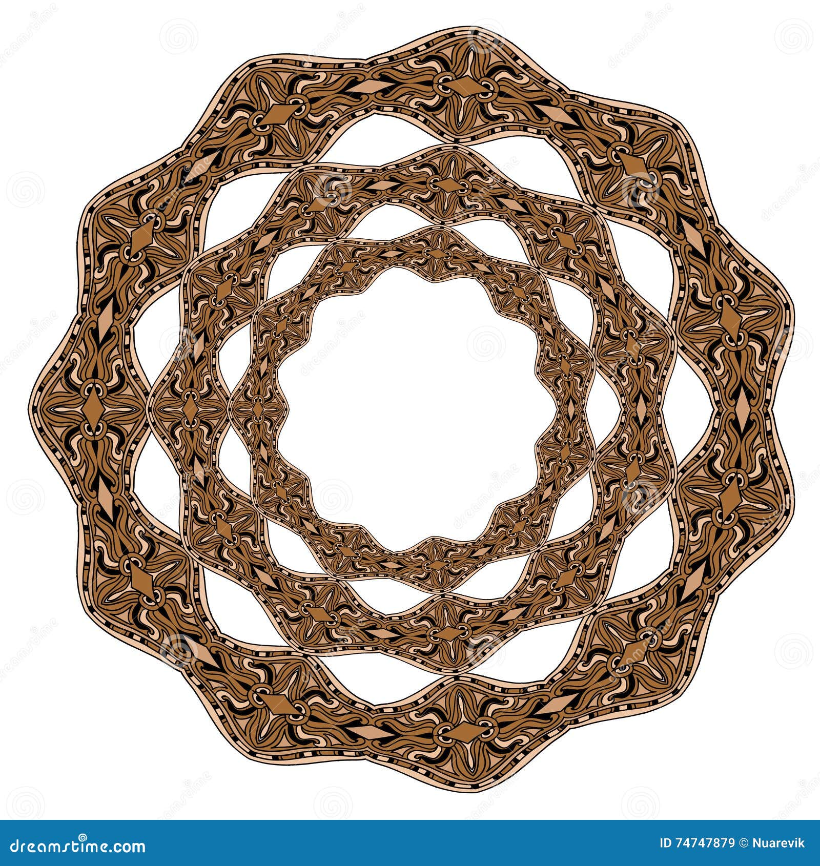 Color Mandala Object on White Stock Illustration - Illustration of ...