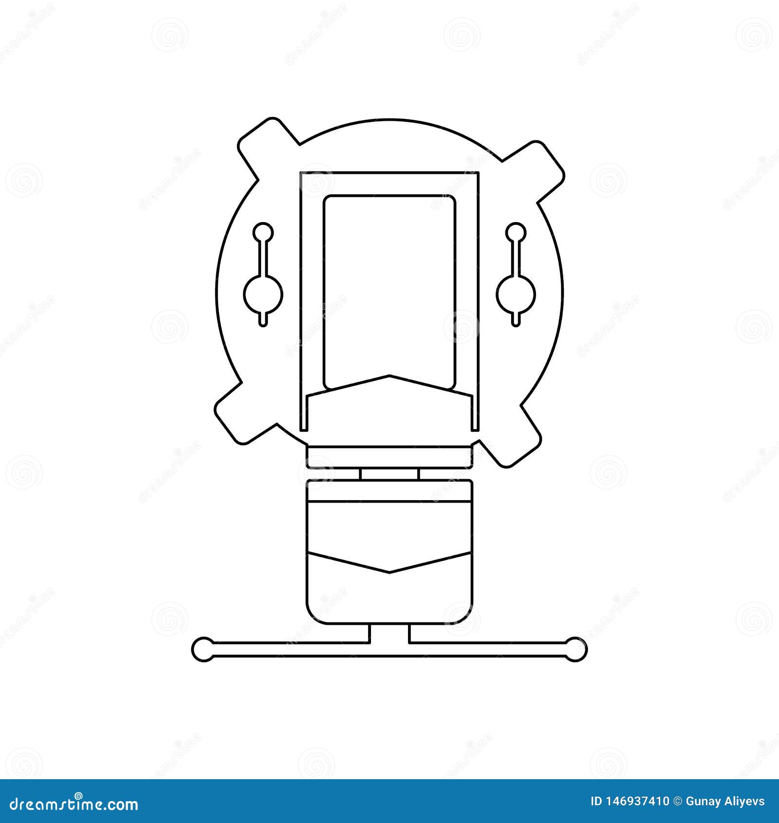 Color Manual Milling Machine Icon. Element of Construction Tools for ...