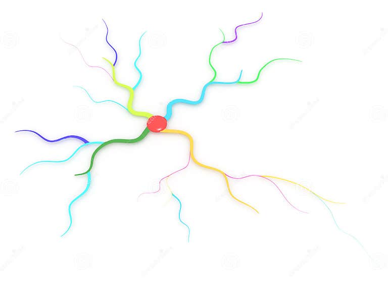 Color map of the mind #1 stock illustration. Illustration of concept ...