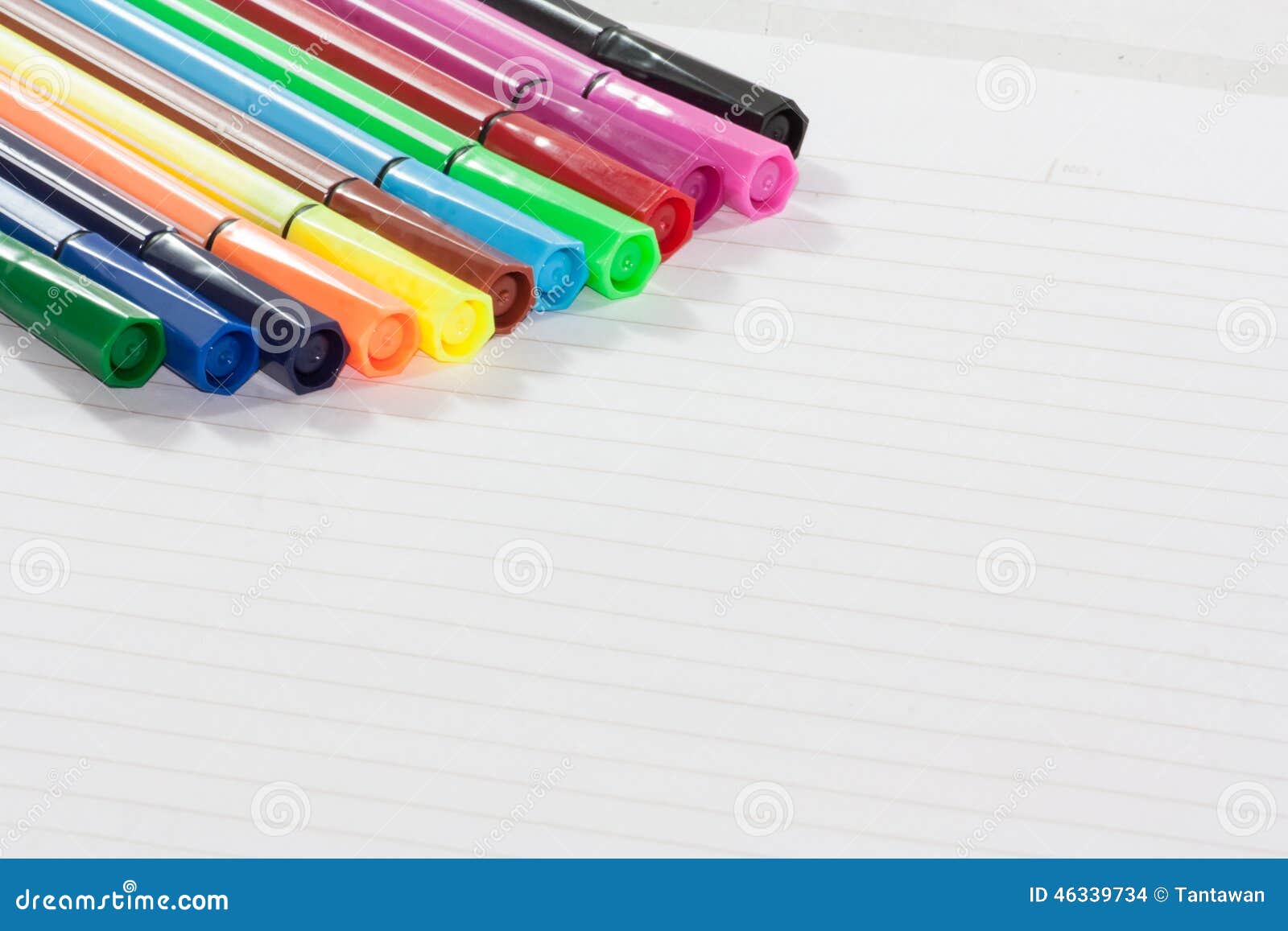 Color markers stock photo. Image of draw, graphic, paper - 46339734