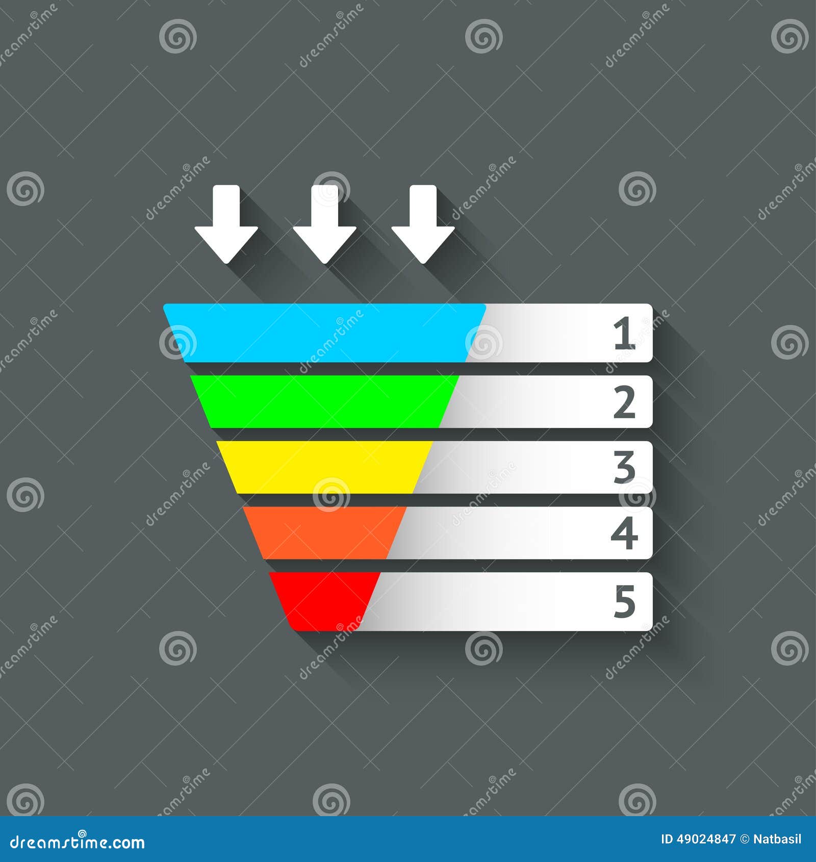 Funnel Symbol And Circle Infographics Template. Infographic Or Web ...