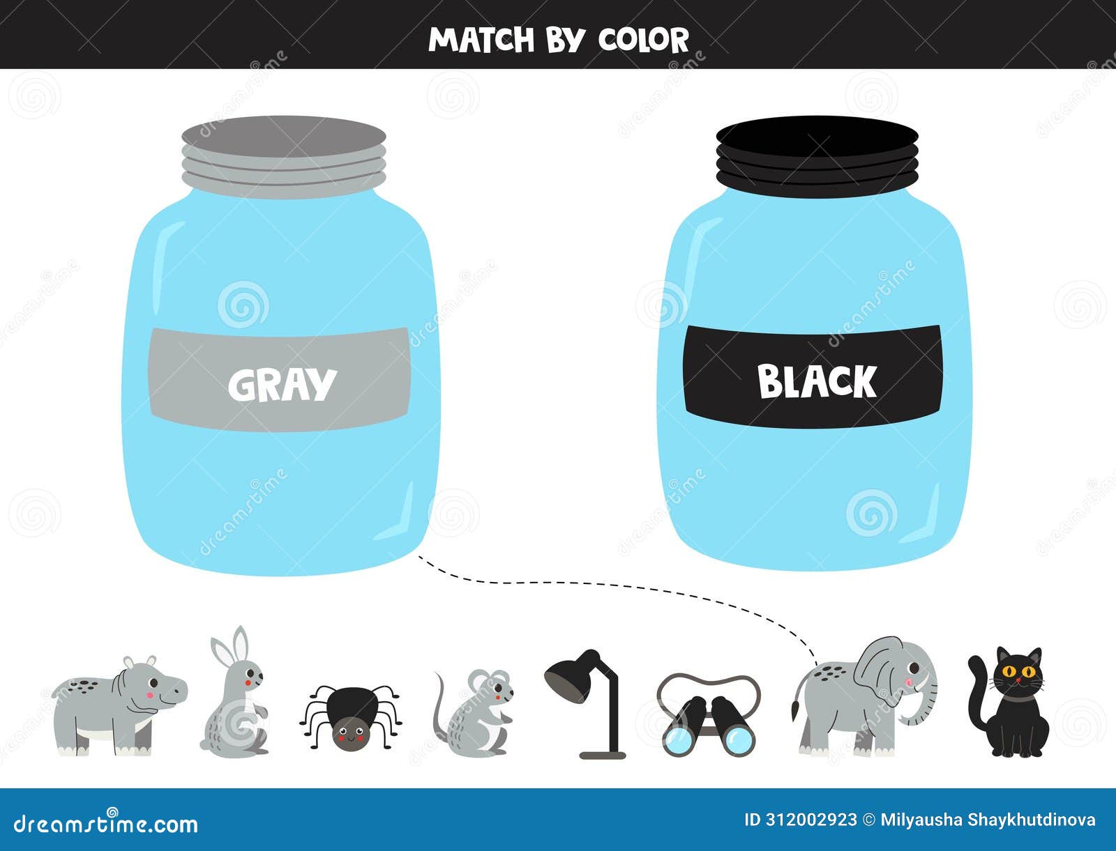Color Matching Game for Kids. Learning Basic Colors. Sort Objects by ...