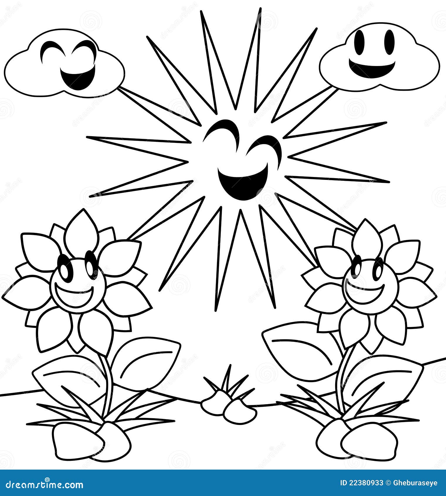 Color the meadow stock vector. Illustration of flower - 22380933