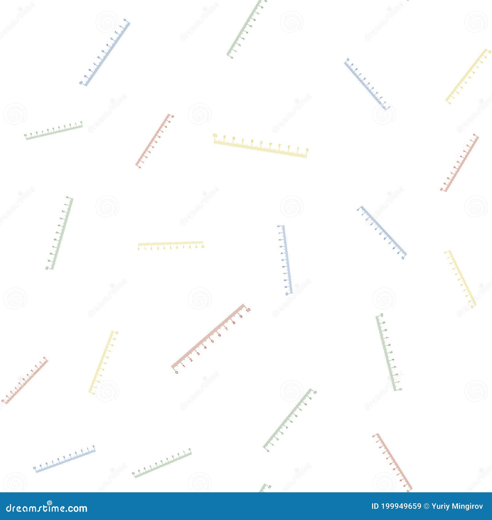 Color Measuring Scale, Markup for Rulers Icon Isolated Seamless Pattern ...