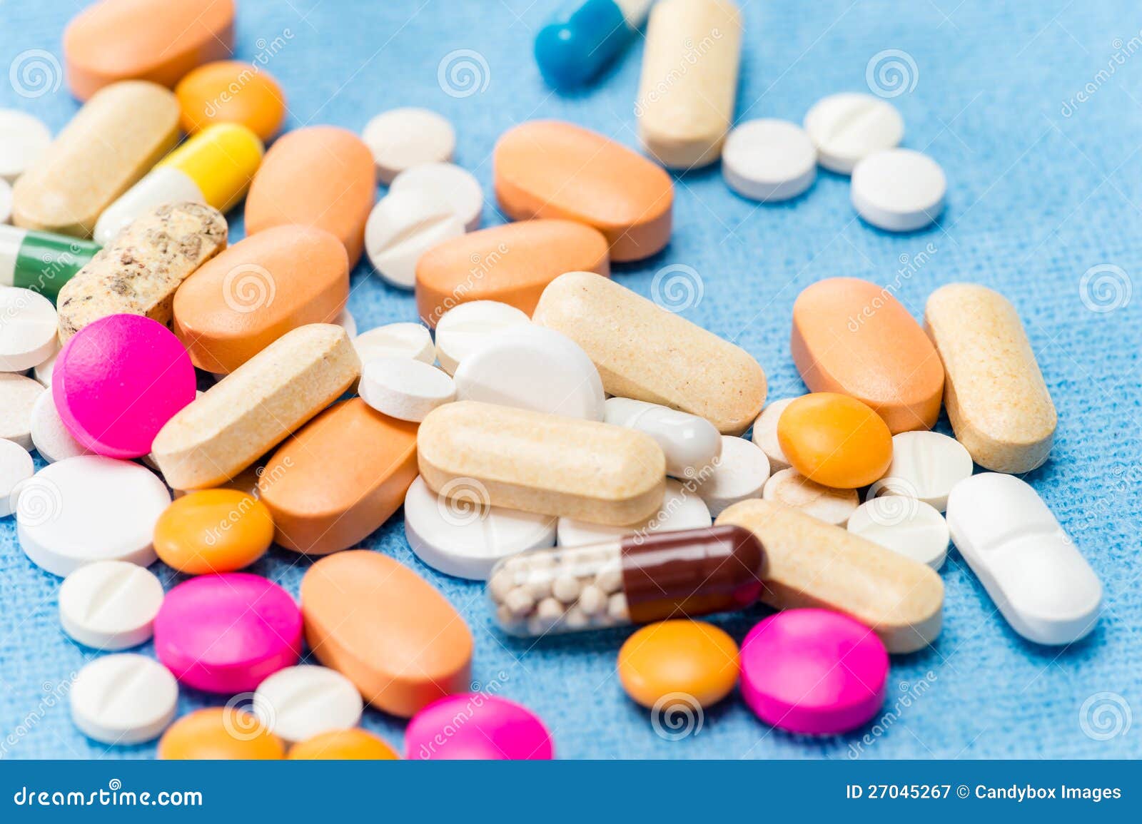 Color Medicament Pills Spilled Capsules Stock Image - Image of herbal ...