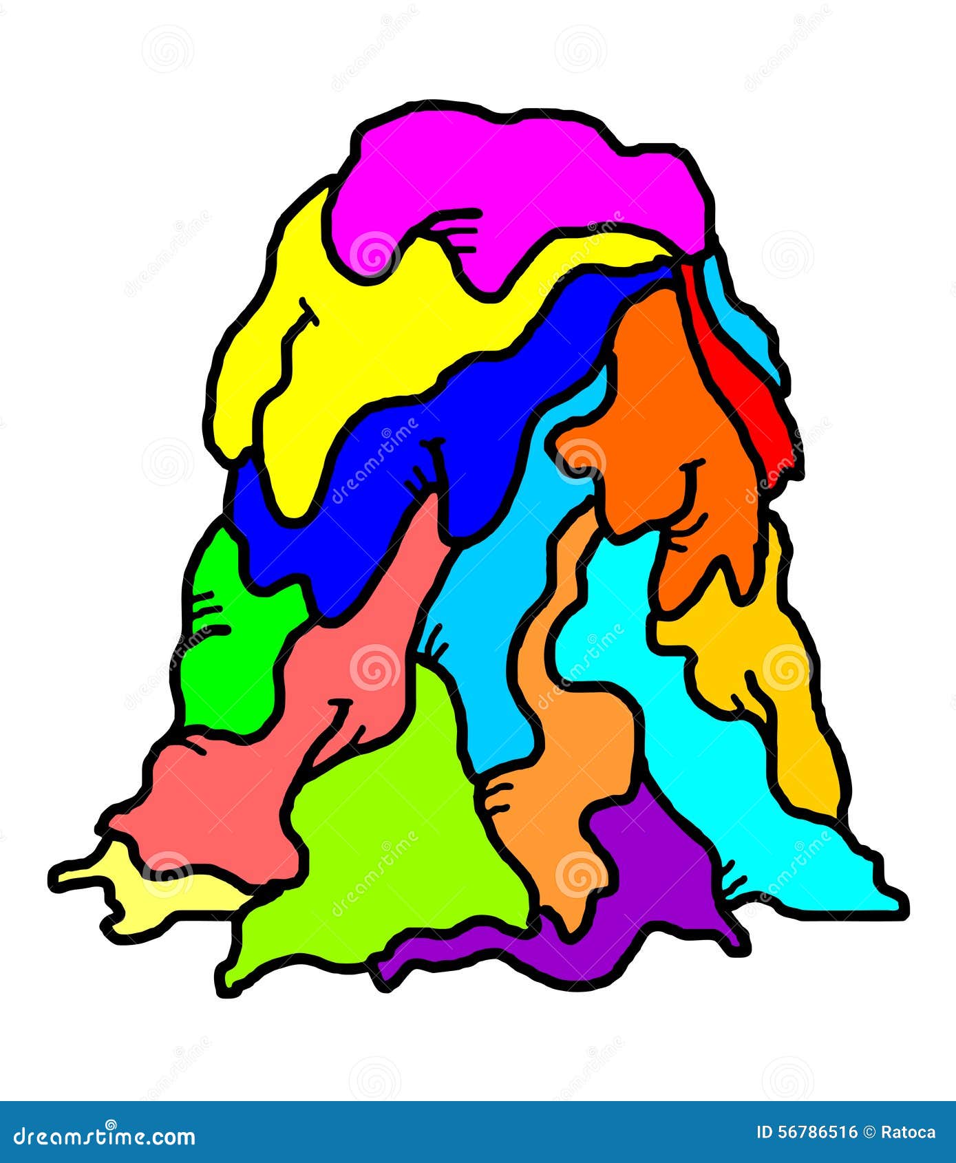 Color melted figure stock vector. Illustration of digital - 56786516