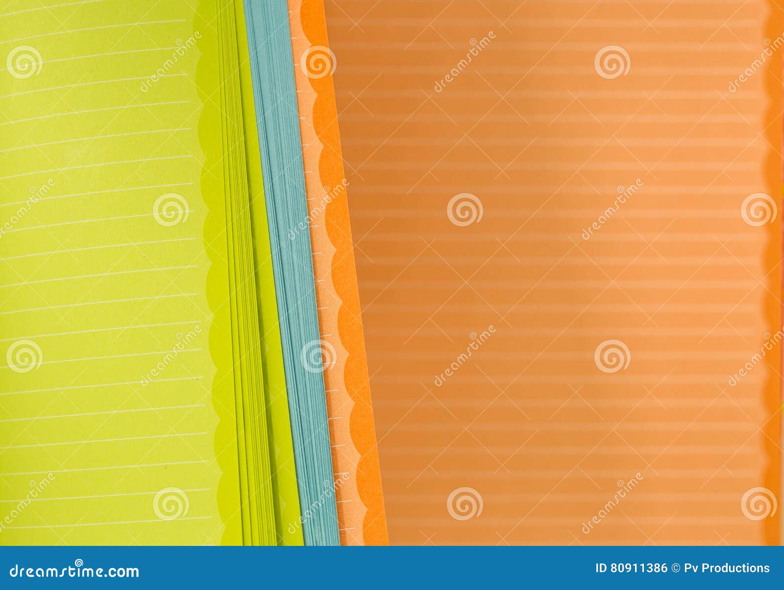 Color Memo Pad with Spring Paper Horizontal Stripes Stock Photo - Image ...