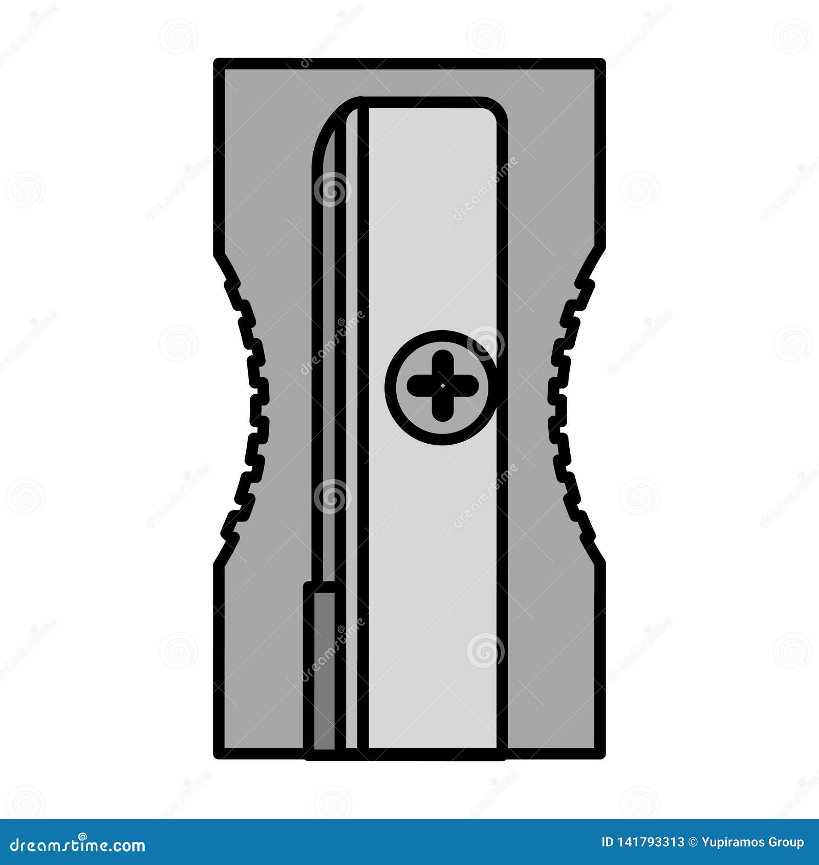 Color Metal Sharpener Object School Design Stock Vector - Illustration ...