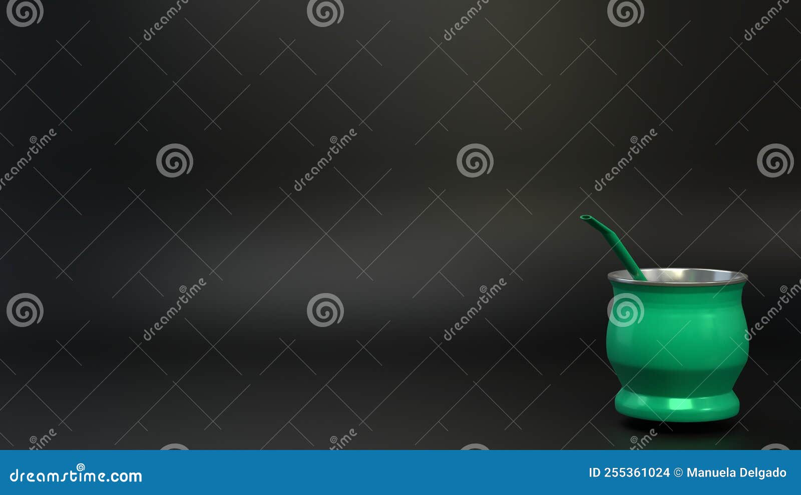 Color Metallic Mate With Tube For Sipping On A Plain Background Royalty ...