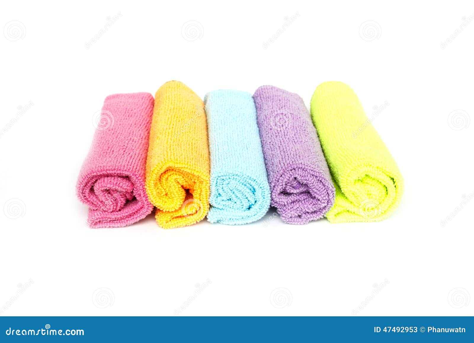 Color Microfiber Cloths for Cleaning Isolated on White Background Stock ...