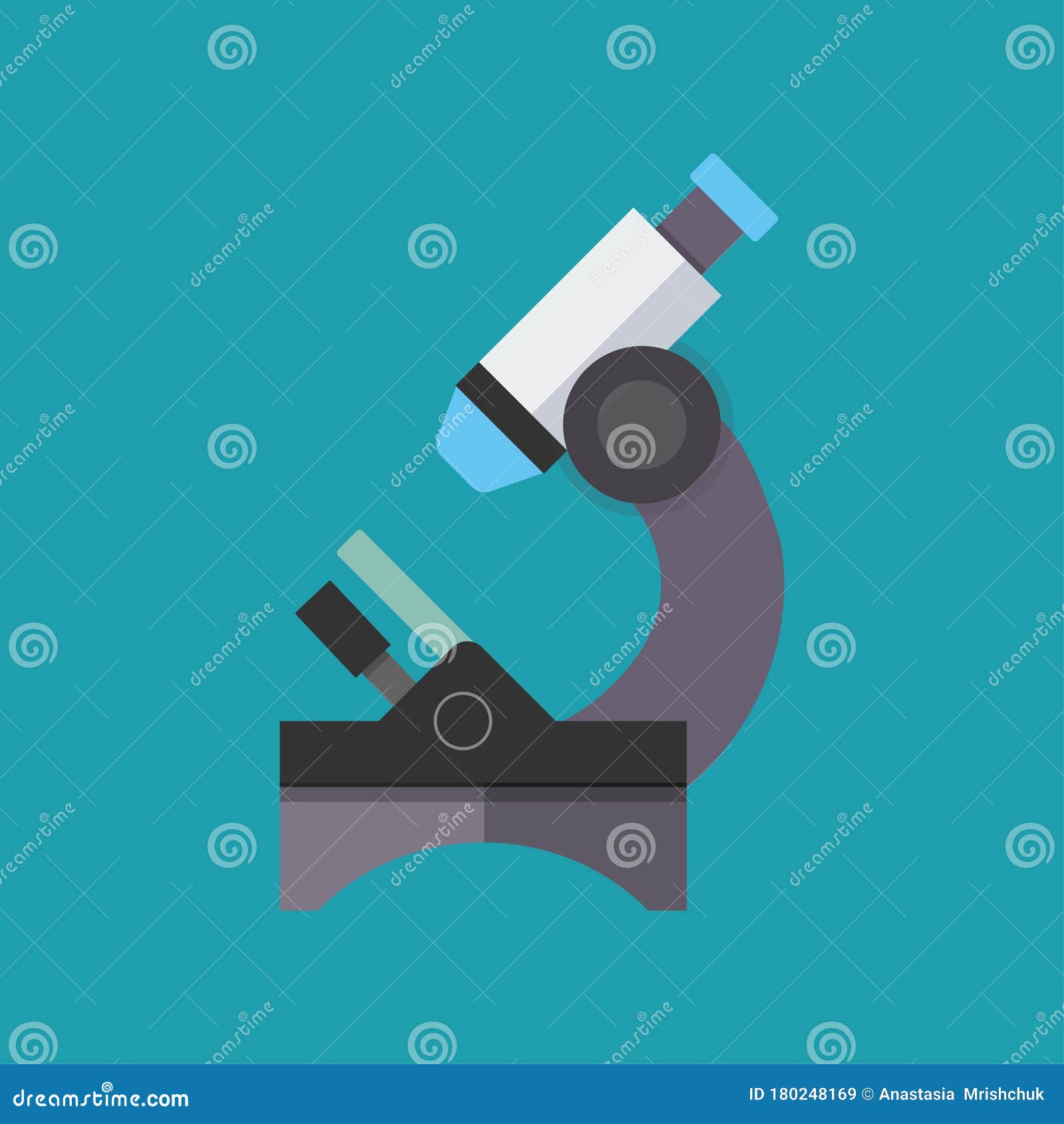 Color Microscope. Classic Color Icon. Vector Illustration Stock ...