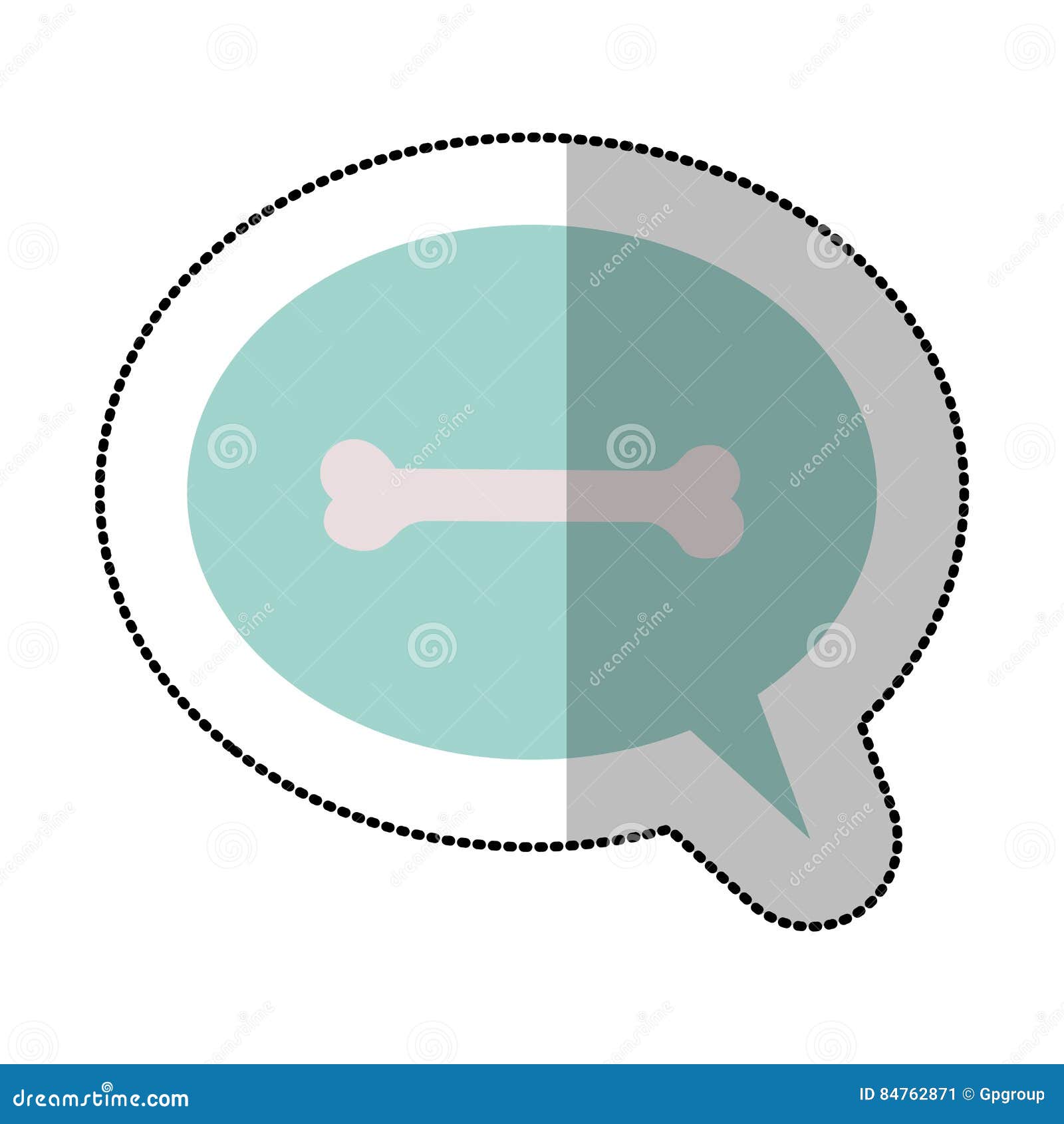 Color Middle Shadow Sticker and Dialogue Sphere with Pet Bone Stock ...