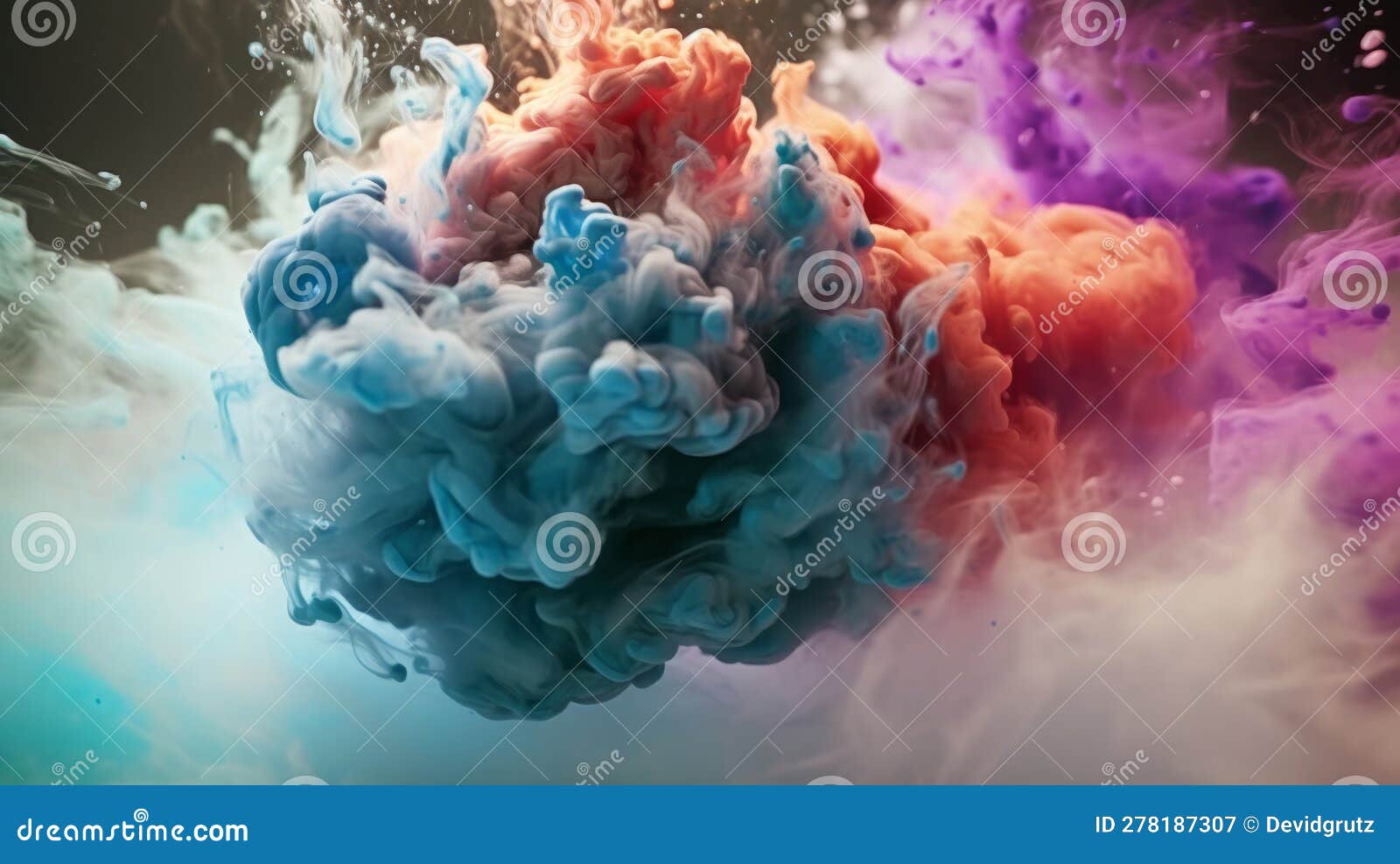 Color Mist. Ink Water. Haze Texture. Generative AI Stock Illustration ...