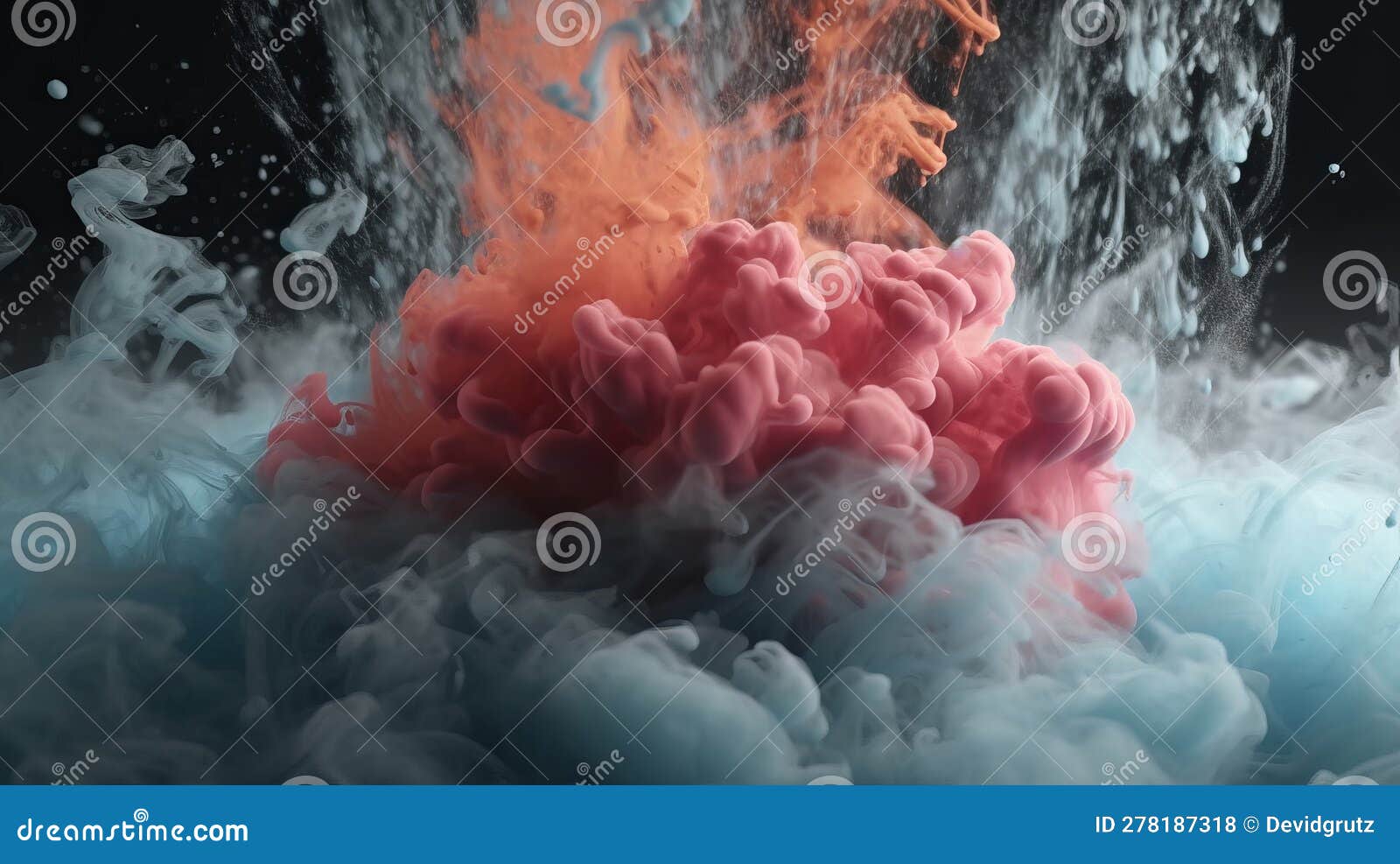 Color Mist. Ink Water. Haze Texture. Generative AI Stock Illustration ...