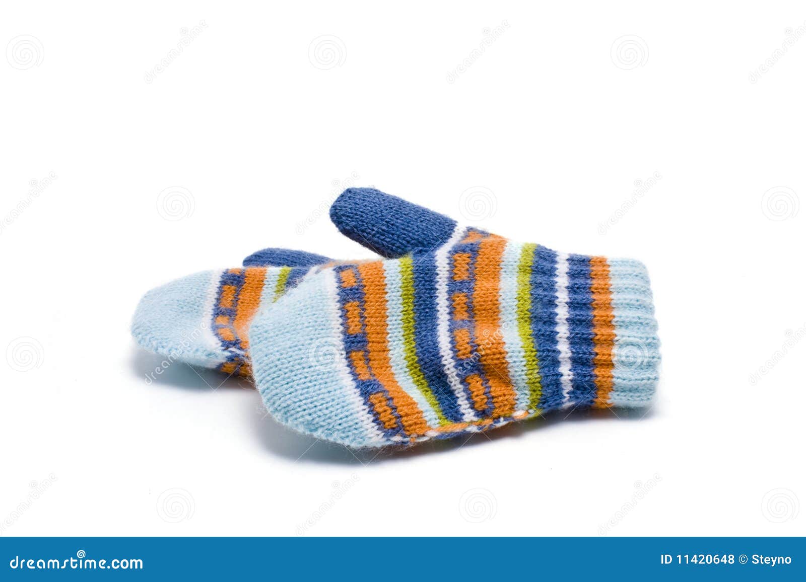Color mittens stock photo. Image of knitted, human, single - 11420648