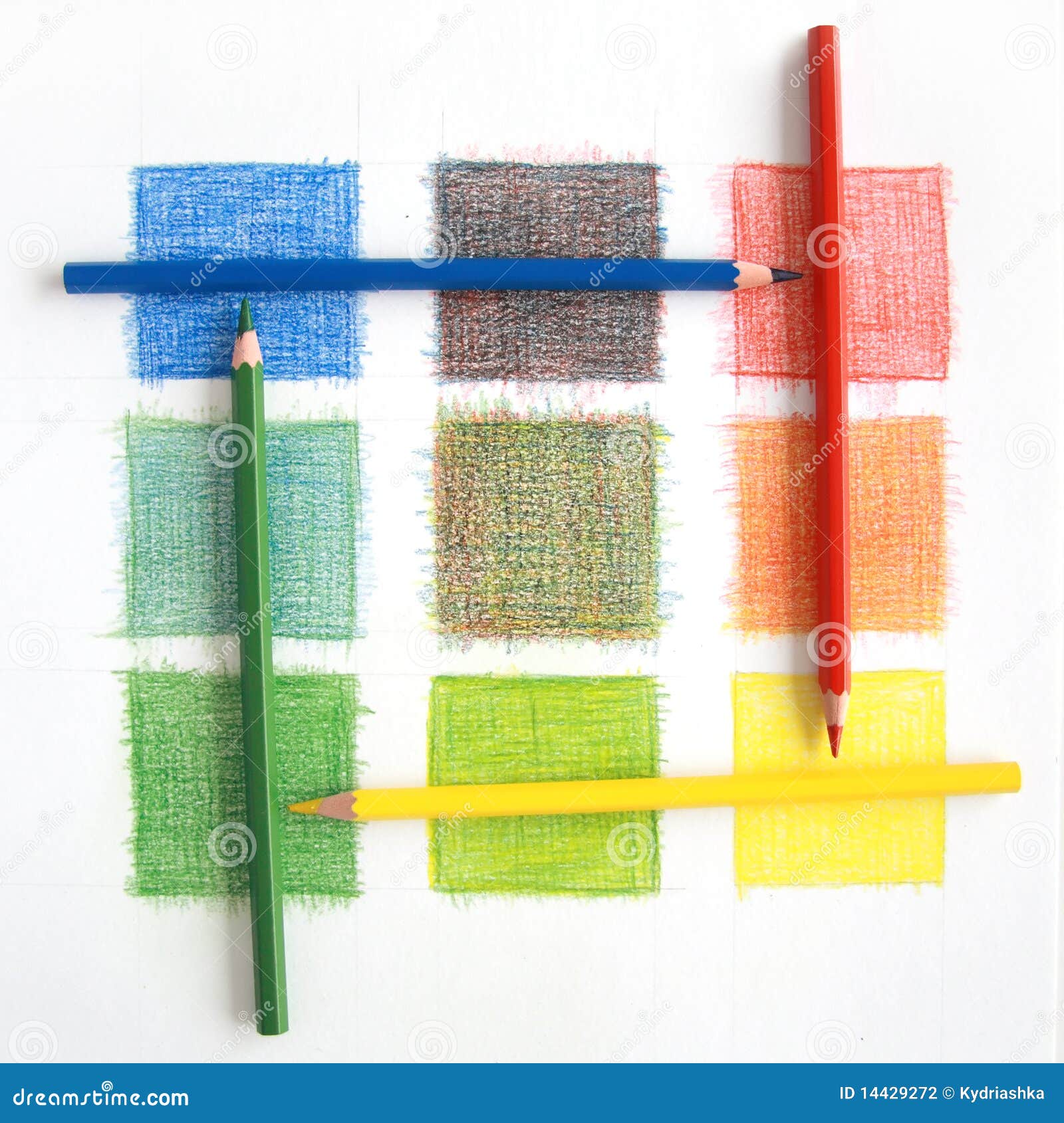Color Mix, Pencils on Painted Paper Stock Photo - Image of macro, sharp ...