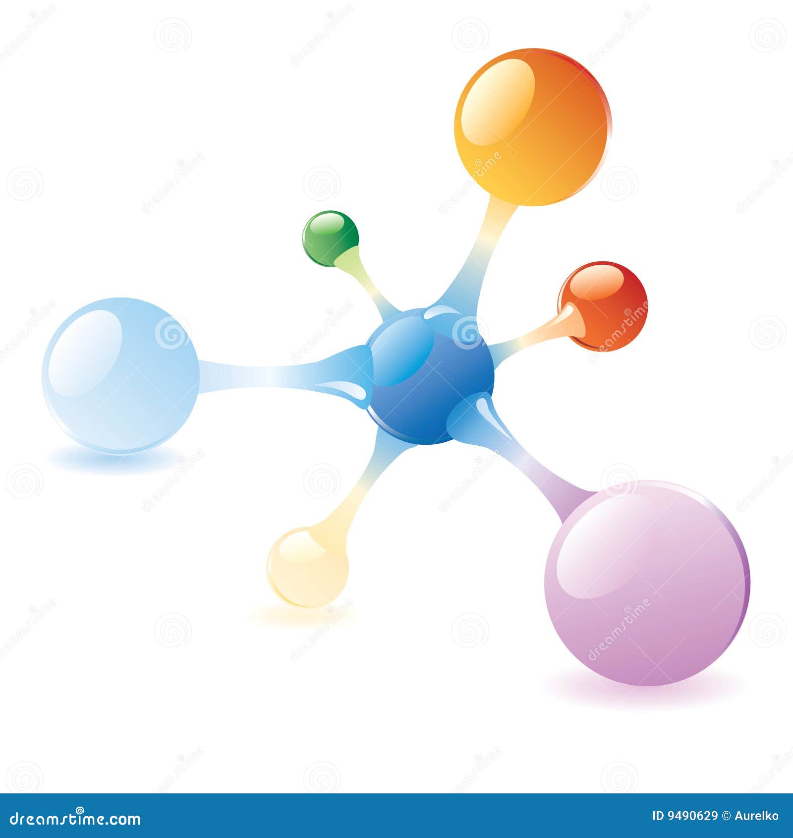 Color molecule stock vector. Illustration of symbol, process - 9490629