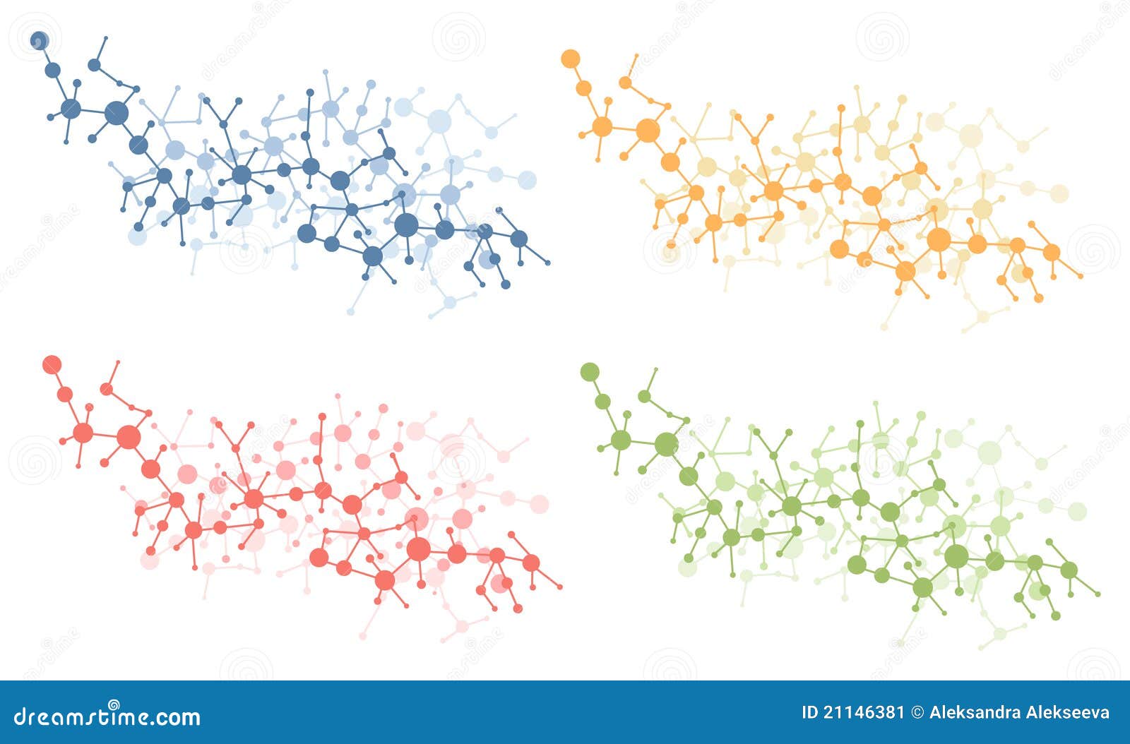 Color molecule connection stock vector. Illustration of connection ...