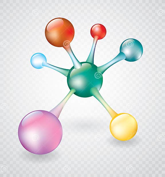 Color molecule 1 stock illustration. Illustration of process - 351367674