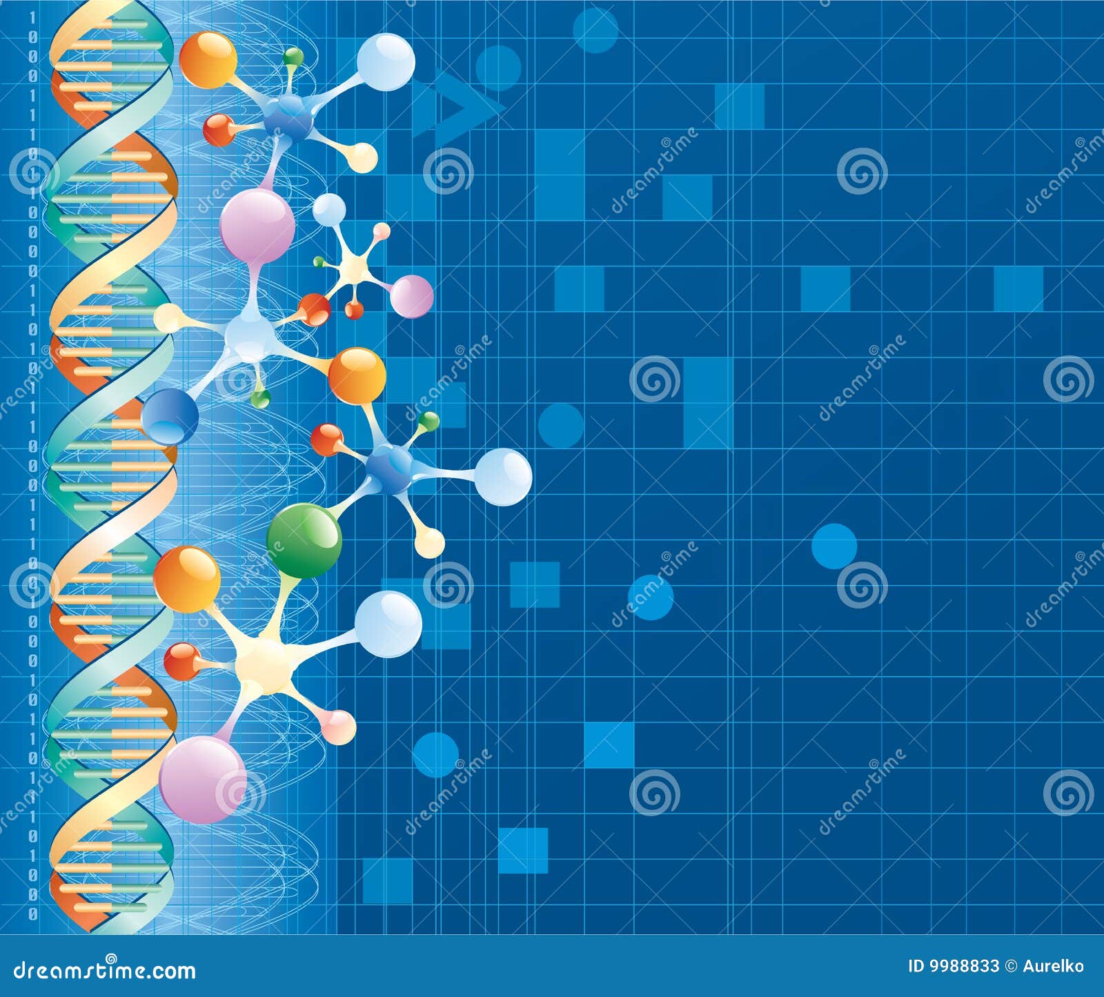 Color molecules stock vector. Illustration of cell, evolution - 9988833