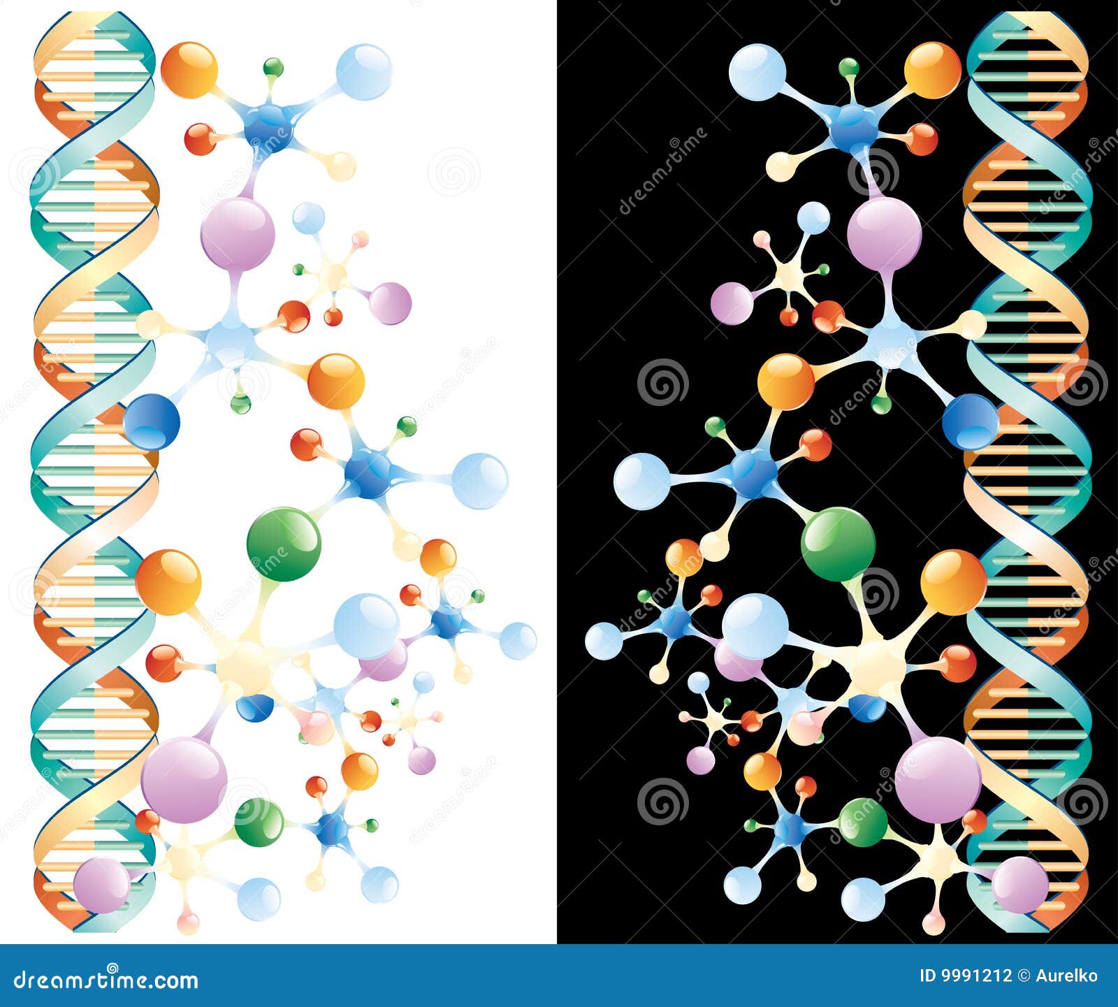 Color molecules back stock vector. Illustration of biotechnology - 9991212