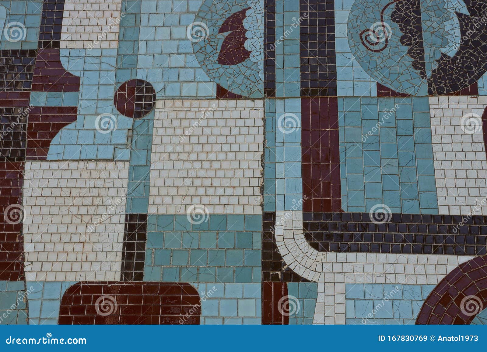 Color Mosaic Texture and Square Tile Pattern Stock Image - Image of ...