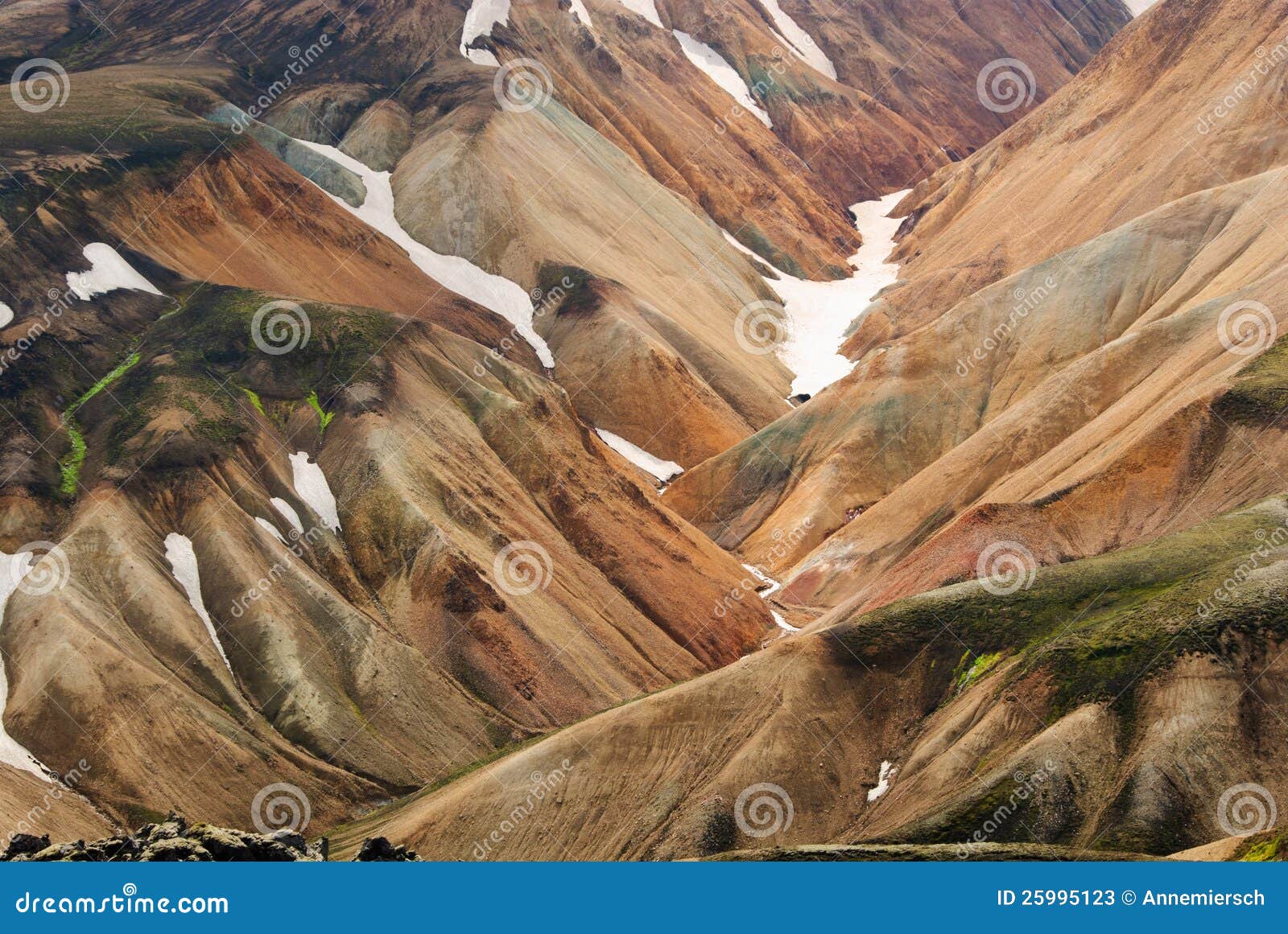 Color mountain iceland stock image. Image of desert, landmannalaugar ...