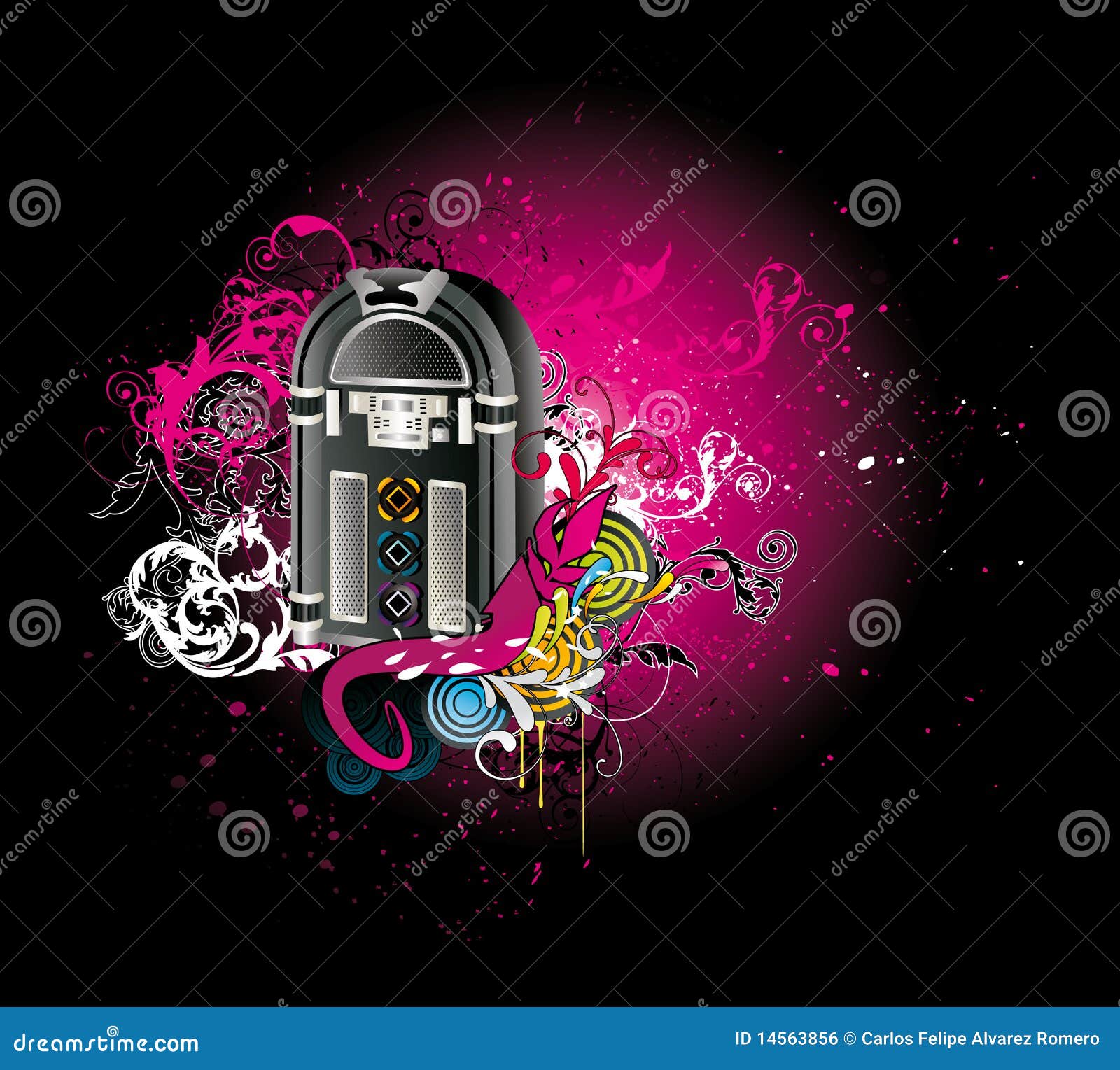 Color music abstract stock vector. Illustration of color - 14563856