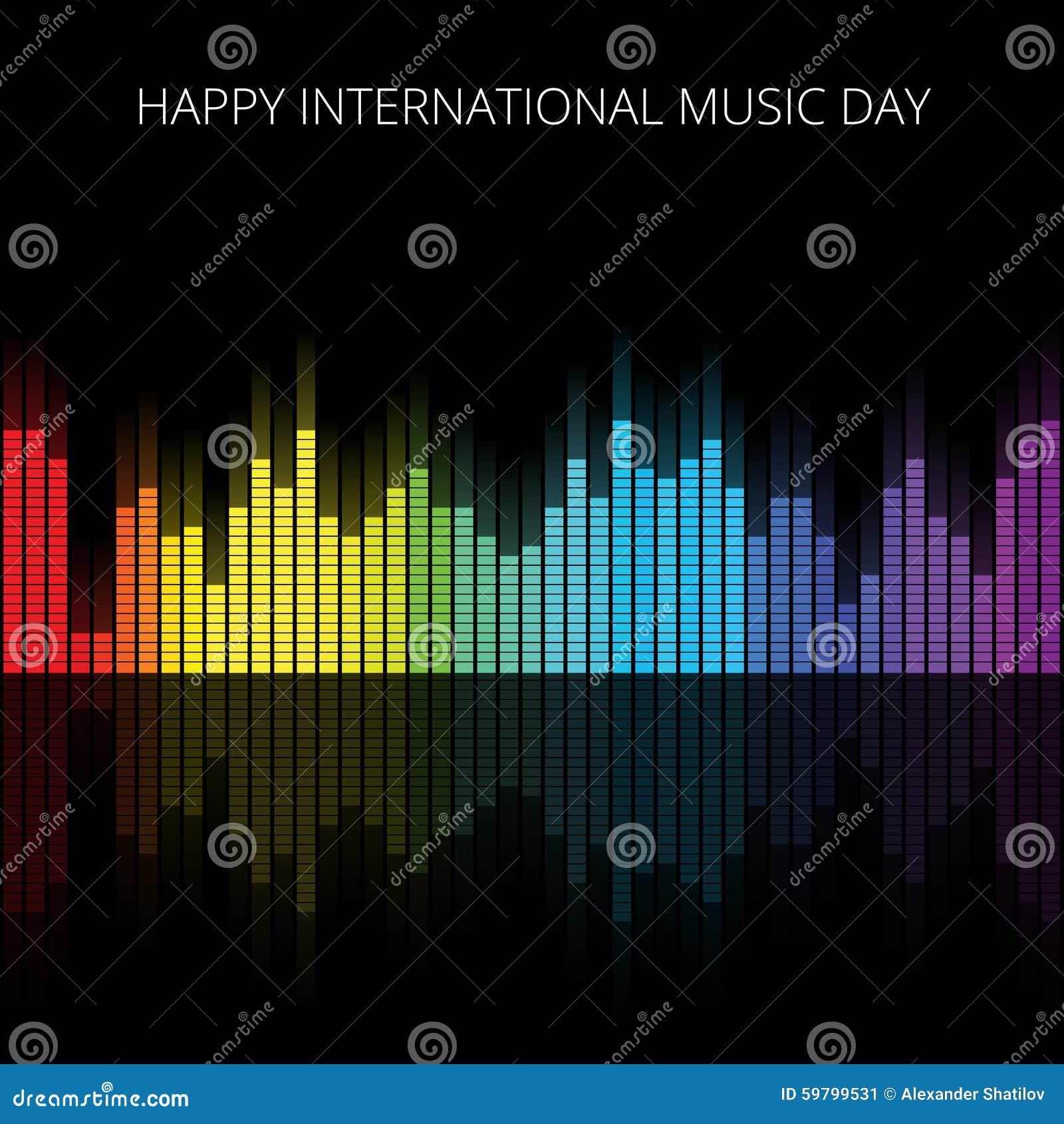 Color Music Equalizer, Vector Illustration. Stock Vector - Illustration ...